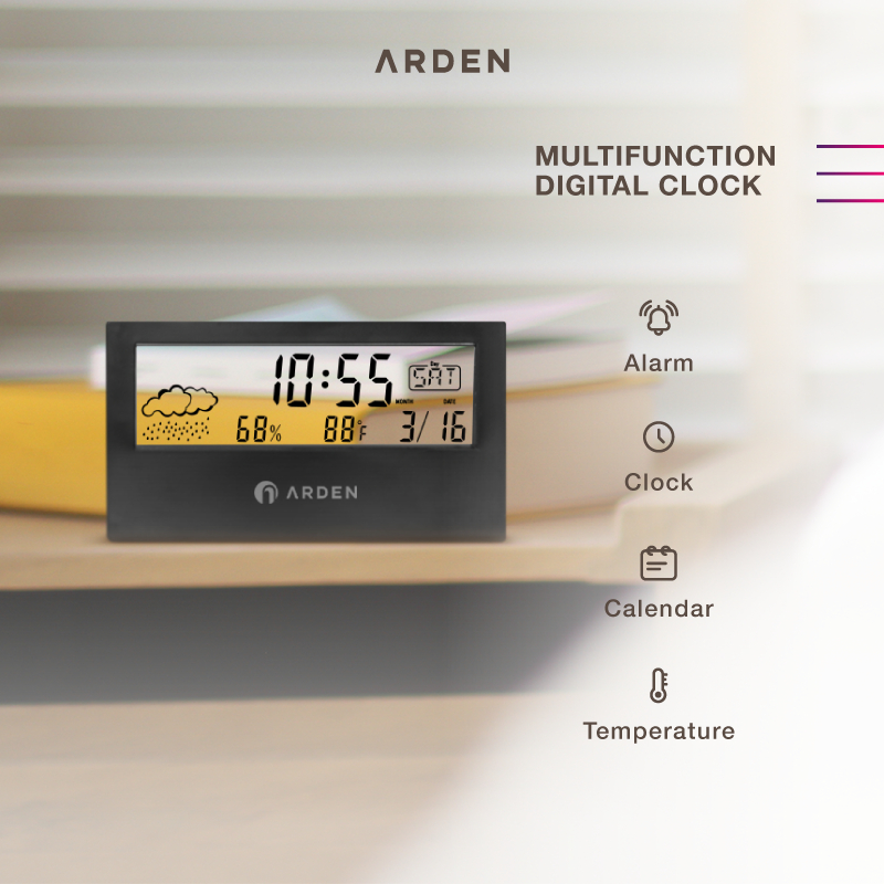 Jual ARDEN Digital Clock Multifunction 2in1 Jam Analog Aesthetic ...