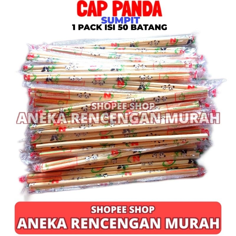 Jual Sumpit Kayu/Bambu Panda 1 Pack Isi 50 Batang | Shopee Indonesia