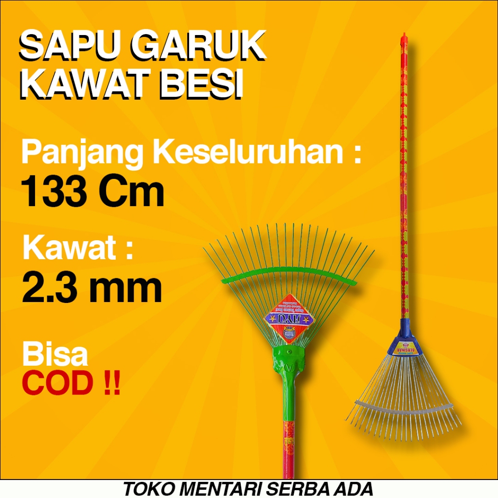 Jual SAPU GARUK CAKAR KAWAT BESI ANTI KARAT SAPU TAMAN LENGKAP DENGAN ...