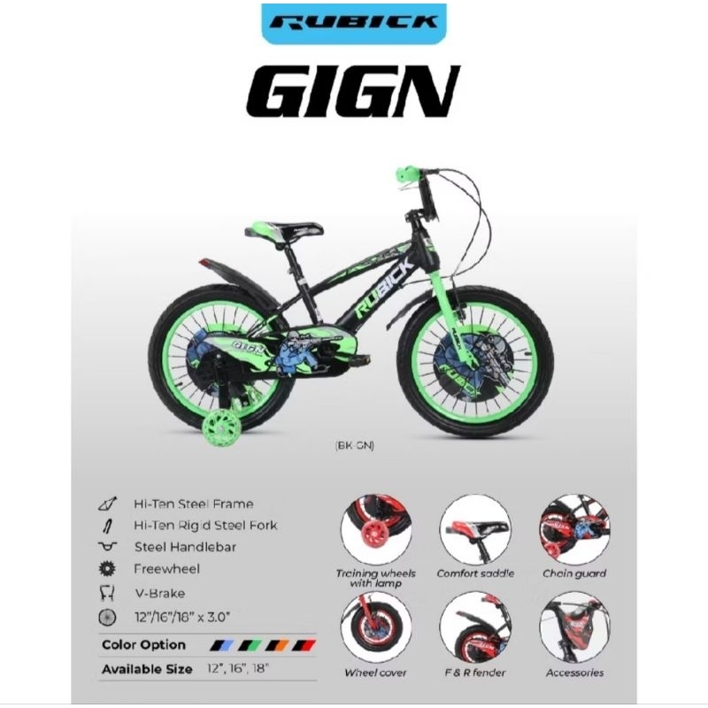 Jual Sepeda bmx Rubick GiGN Ukuran 16-18 3.0 ban jumbo by united bike ...