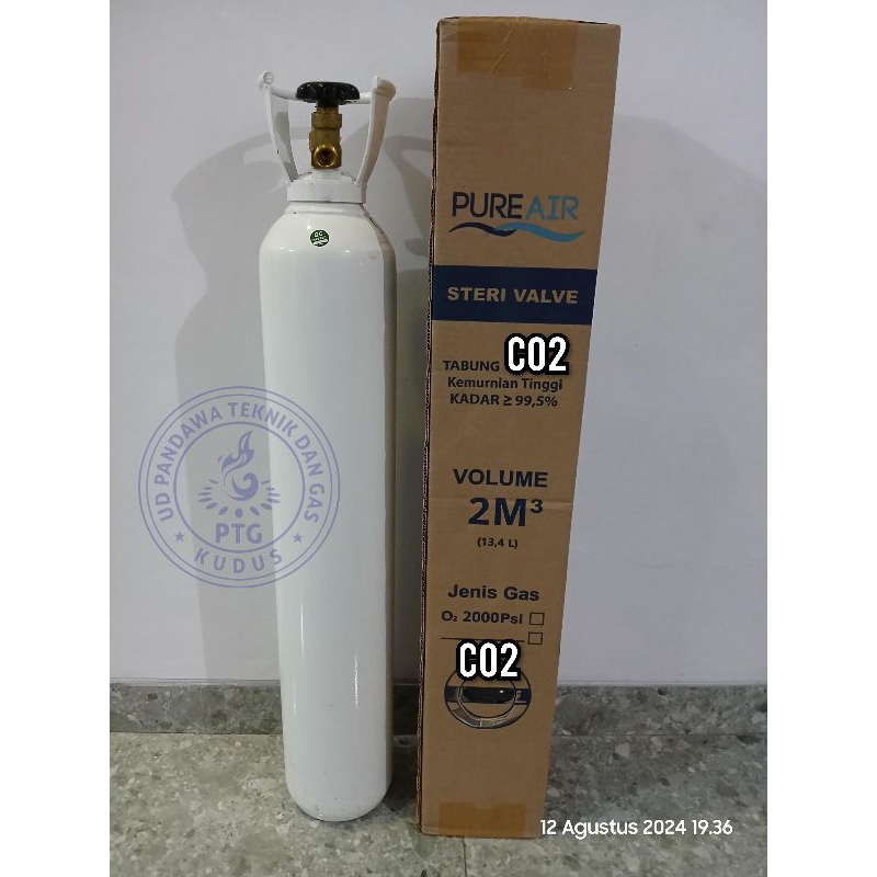 Jual Tabung CO2 2m3 BARU kapasitas 8kg ukuran 2m3 + isi co2 full 8kg ...