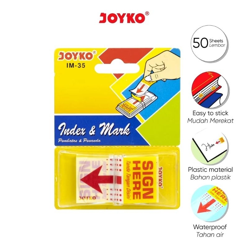 Jual memo tempel stick note tulisan sign here IM 35 | Shopee Indonesia