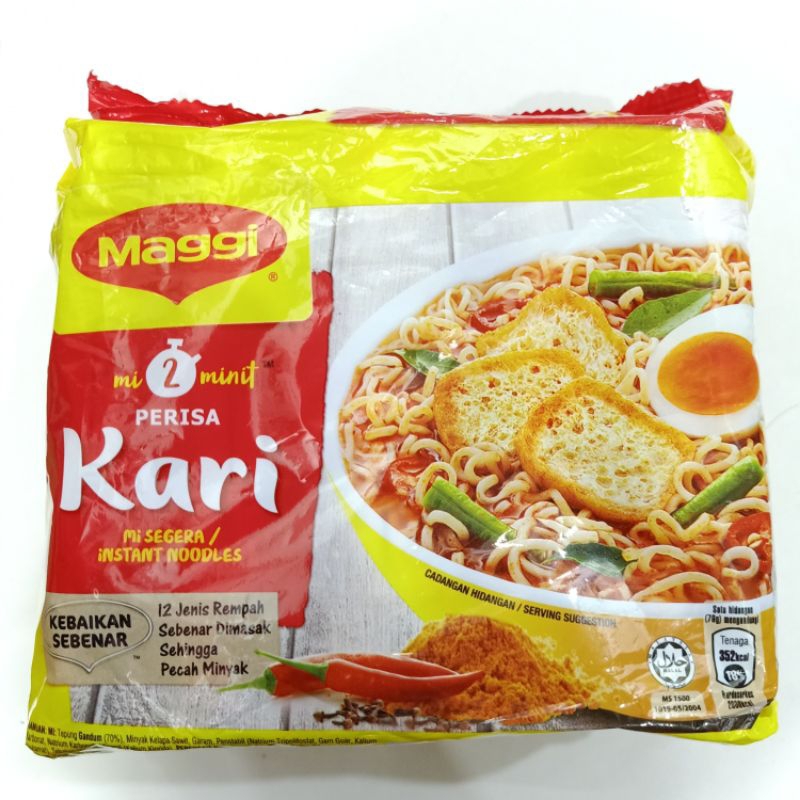 Jual Mie Maggi Rasa Kari Malaysia Isi 5 Bungkus /Mie /Mie Rebus ...