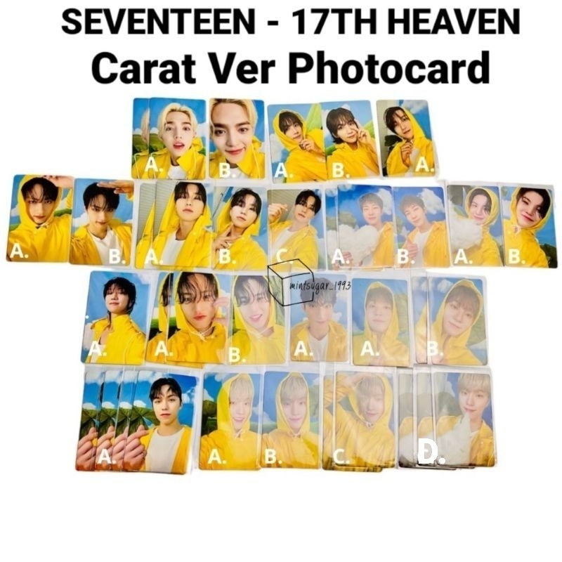 Jual [ INCLUDE PACKING ] Photocard Seventeen - Seventeenth Heaven Carat ver / Carver [ PC svt ...