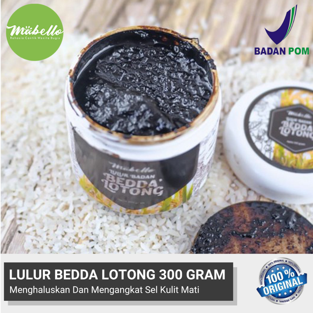 Jual LULUR MABELLO ORIGINAL 300 gr Lulur Hitam Pemutih Kulit Badan ...