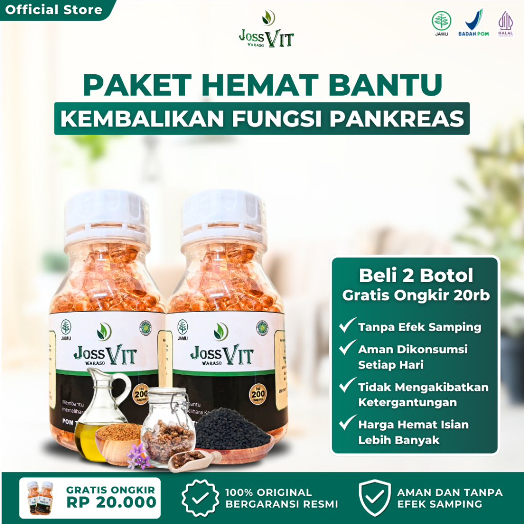 Jual Joss Vit - 2 Botol Obat Herbal Diabetes Memperbaiki Fungsi ...