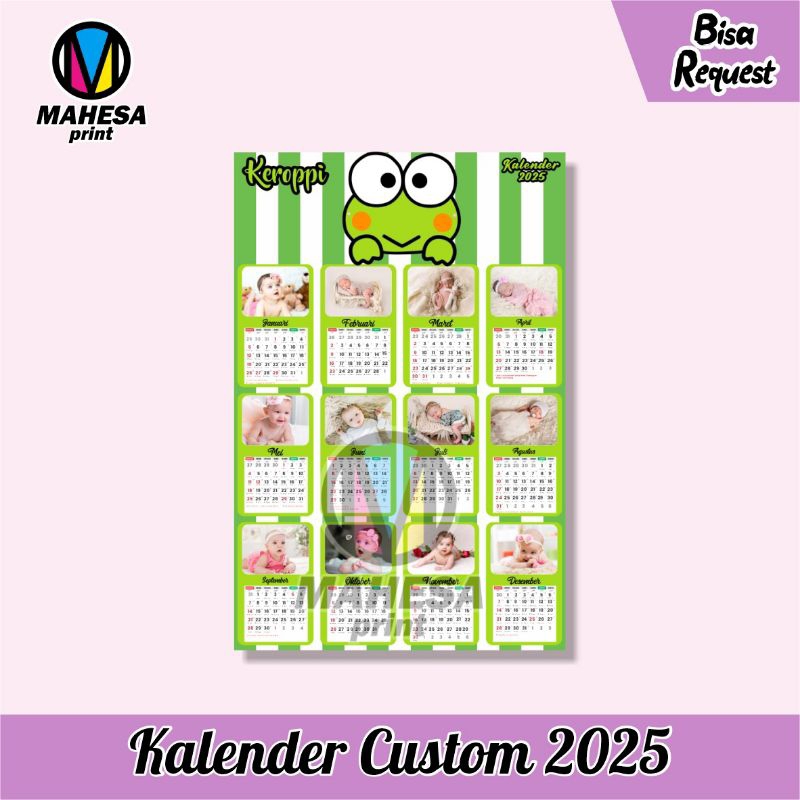 Jual KALENDER DINDING CUSTOM 2025/KALENDER DINDING BISA PAKAI NAMA ...