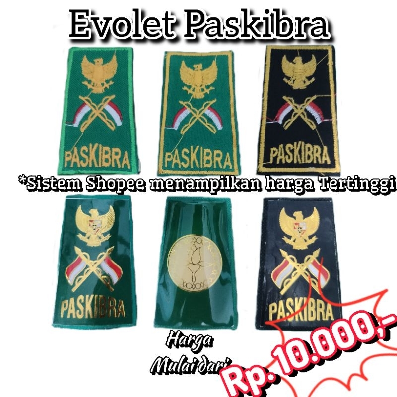 Jual Evolet Melati Pangkat Paskibra Garuda Bendera Bunga Melati Hijau ...