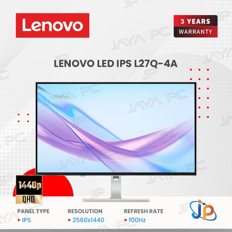 Jual Monitor Lenovo LED IPS L27Q-4A - 2K QHD 27" Inch | Shopee Indonesia