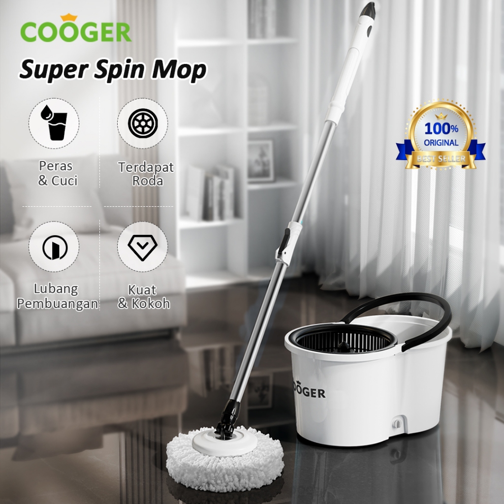 Jual COOGER Pel Bucket Spin Mop Pel Bucket Otomatis Serbaguna ...