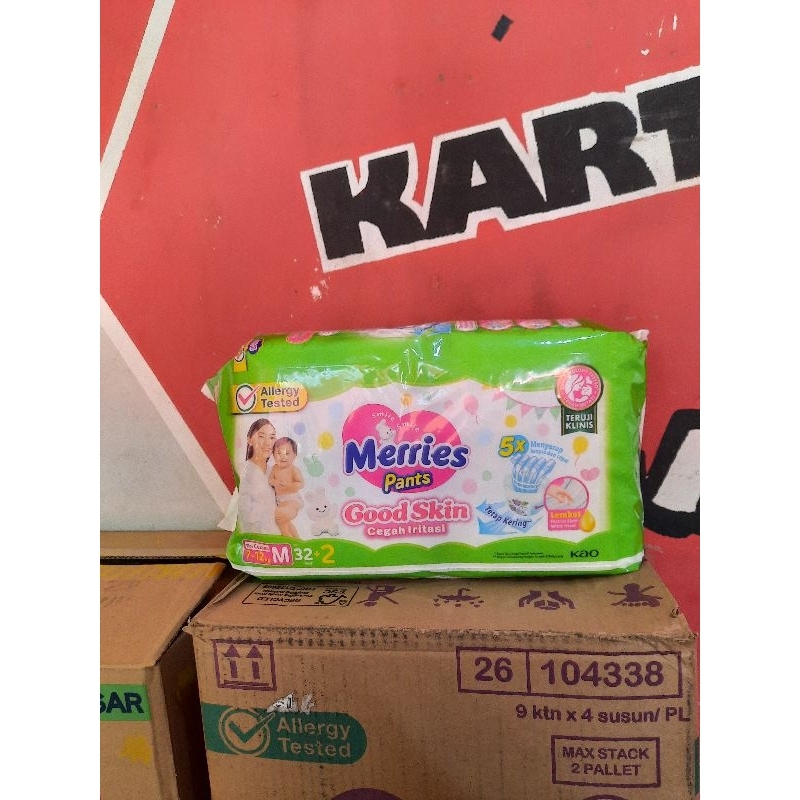 Jual Merries Pants Good Skin M34 | Popok celana bayi sekali pakai ...
