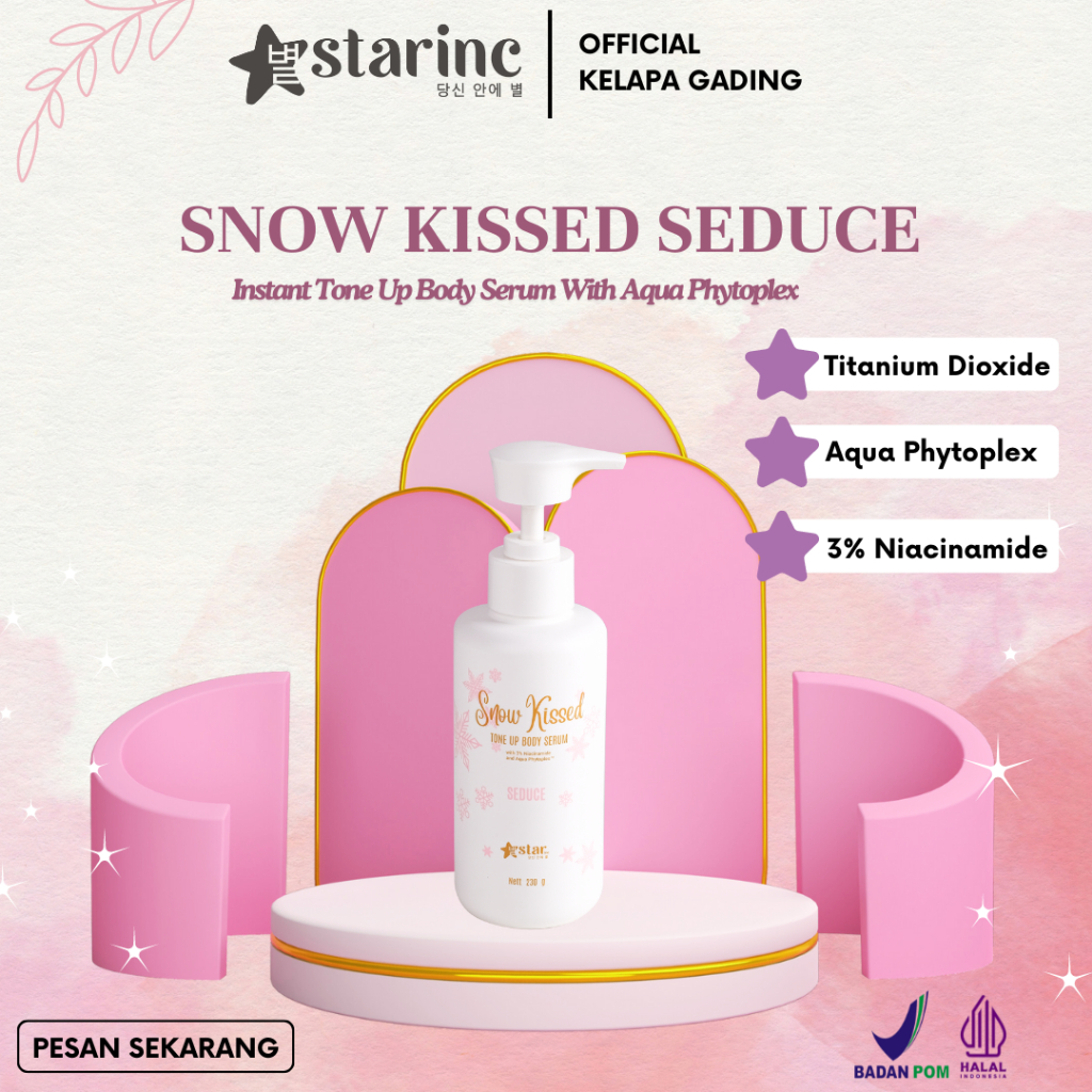Jual STARINC Snow Kissed Seduce Instant Tone Up Body Serum UV PROTECTION From KOREA | Shopee ...