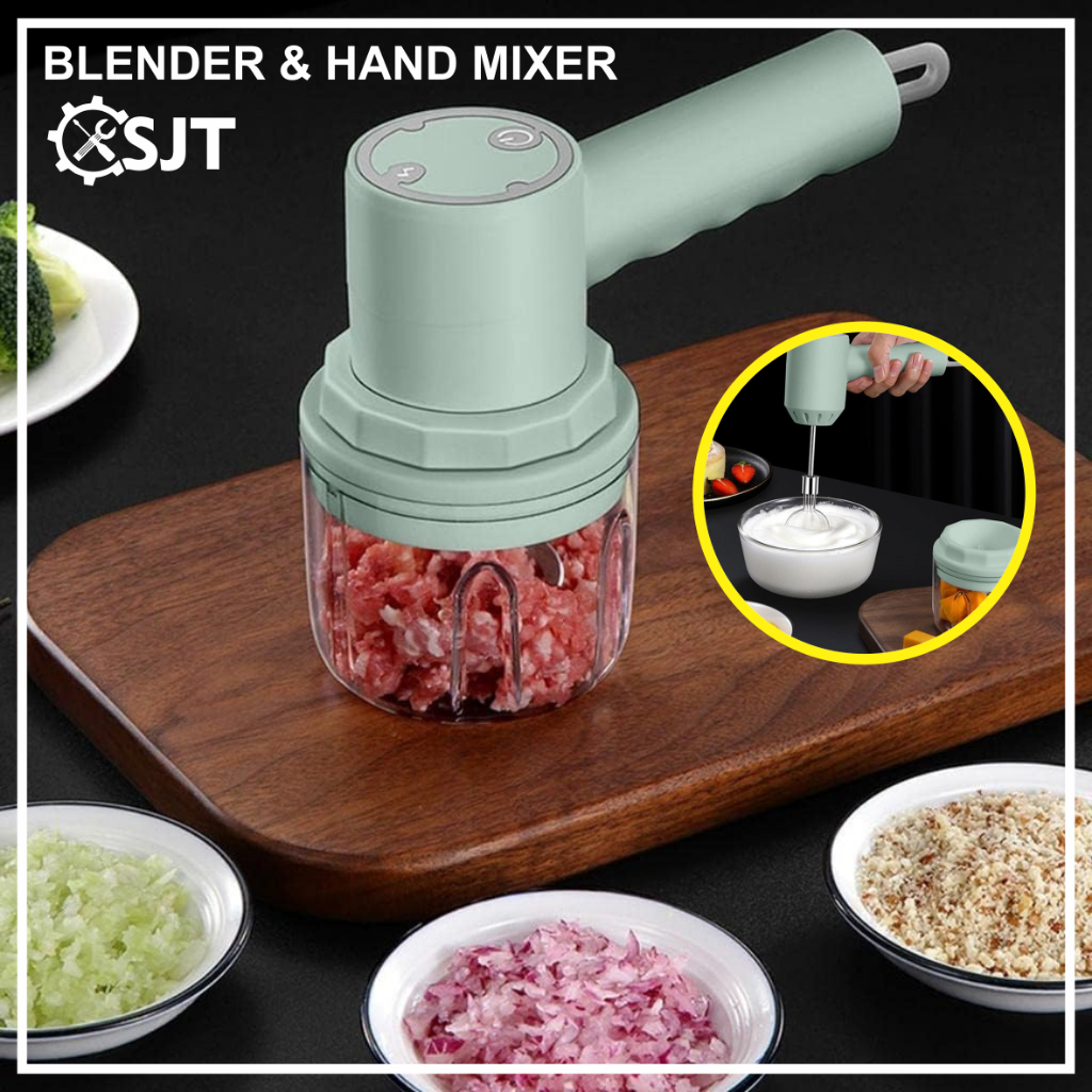 Jual SJT - Mini Chopper Hand Mixer Wireless Charging Blender Usb ...