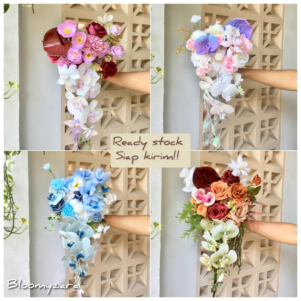 Jual [READY STOCK] Cascade Bridal Bouquet | Buket Wedding | Buket ...