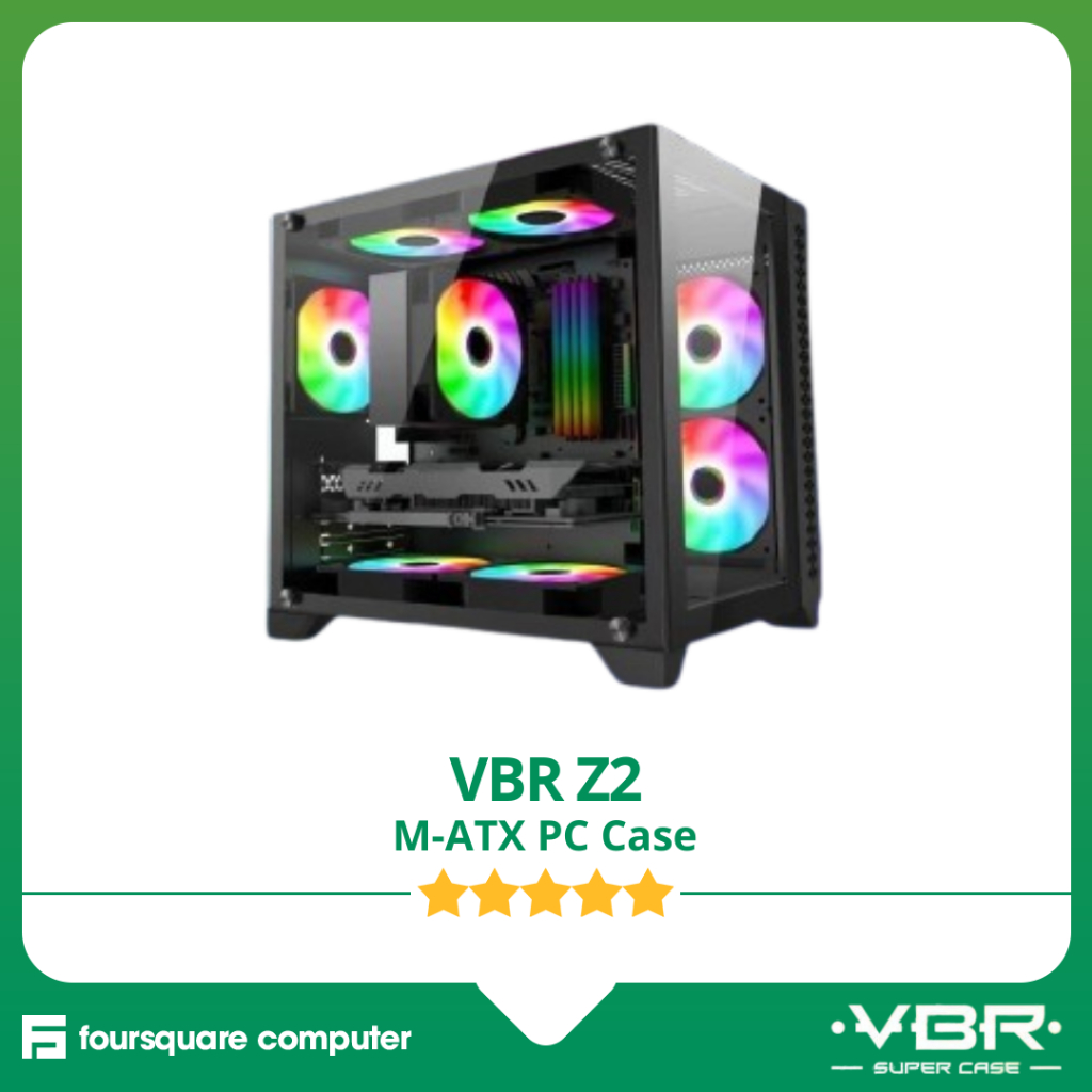 Jual VBR Z2 Dual Chamber Case Black & White | PC Casing M-ATX | CPU ...