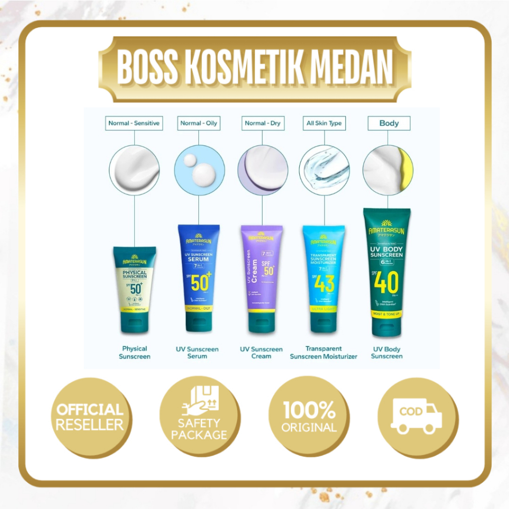Jual Amaterasun UV Sunscreen Moisturizer Series | Shopee Indonesia