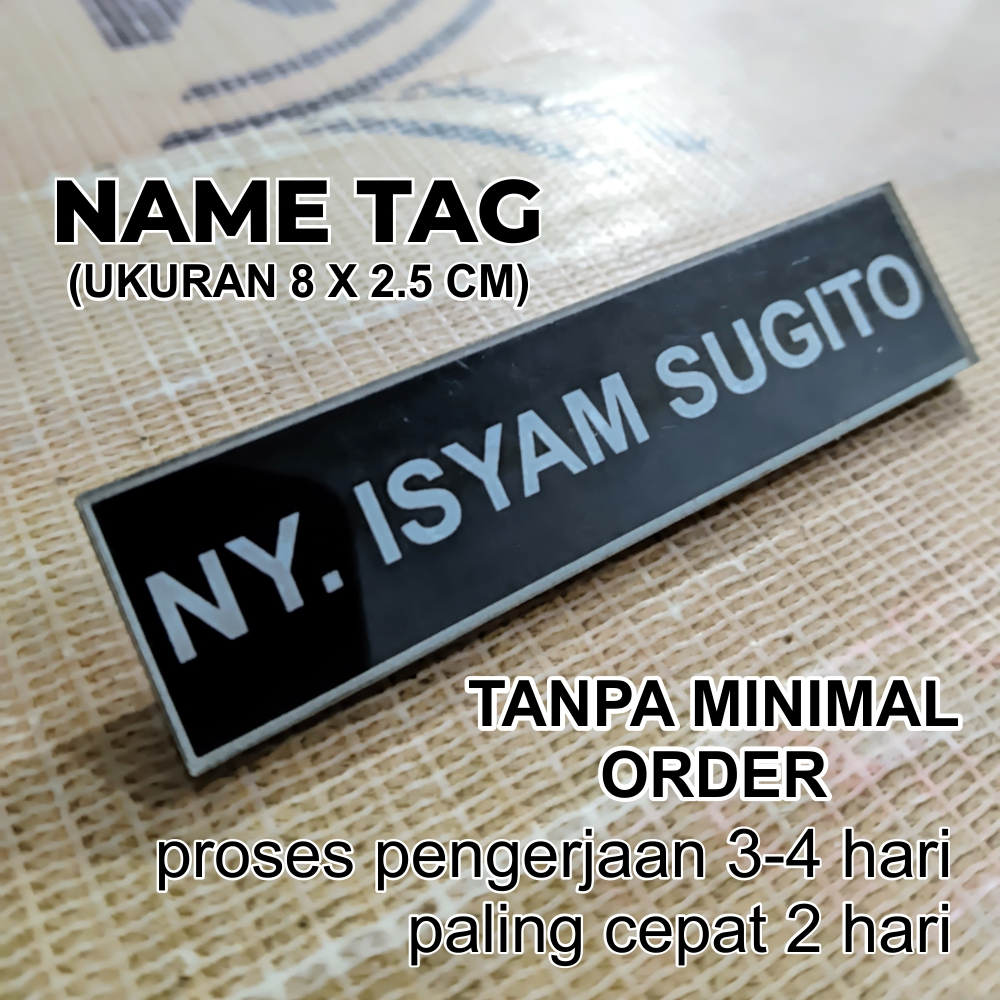 Jual Name tag akrilik satuan nama dada/Nametag/papan nama dada/nama ...