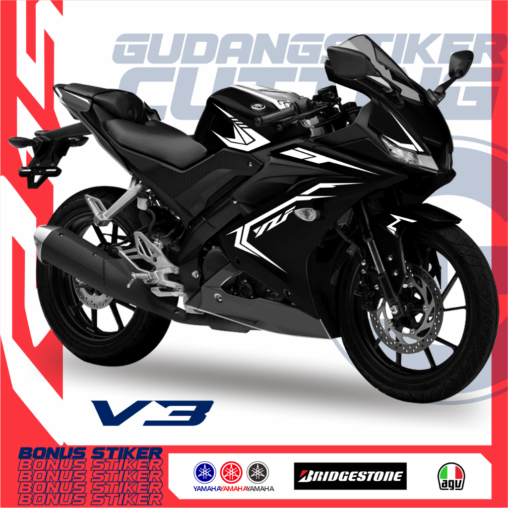 Jual STRIPING CUTTING YAMAHA R15 V3 LIS STICKER MOTOR YZF EDITION STIKER SETIPING | Shopee Indonesia
