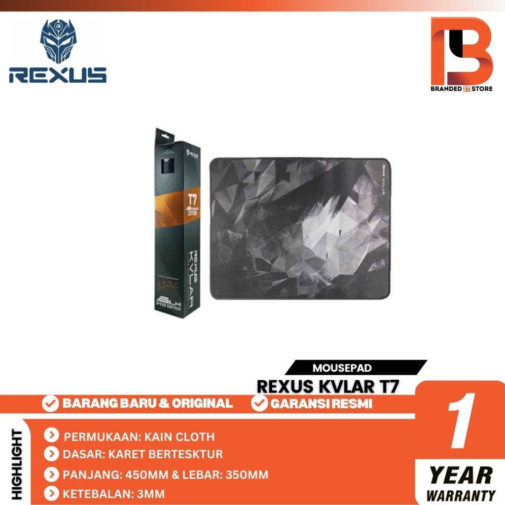 Jual Rexus Mousepad Gaming Kvlar T7 Speed Edition L | Shopee Indonesia