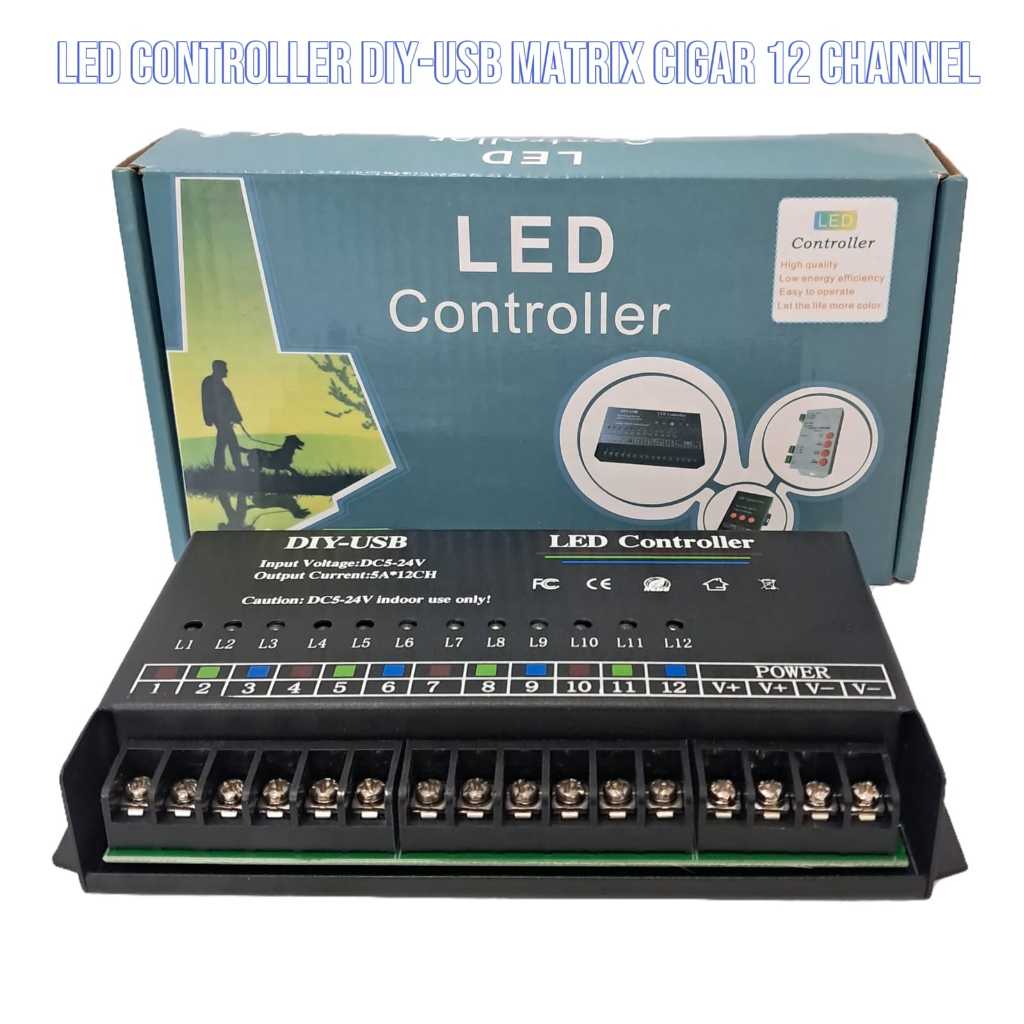 Jual LED CONTROLLER DIY-USB MATRIX RGB CIGAR 12 CHANNEL | Shopee Indonesia