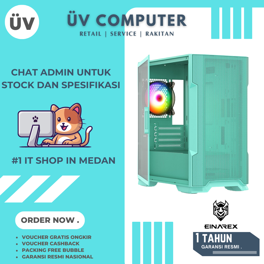Jual Casing PC Komputer Gaming Einarex M03 | Micro M-ATX Case | 1 Fan ...