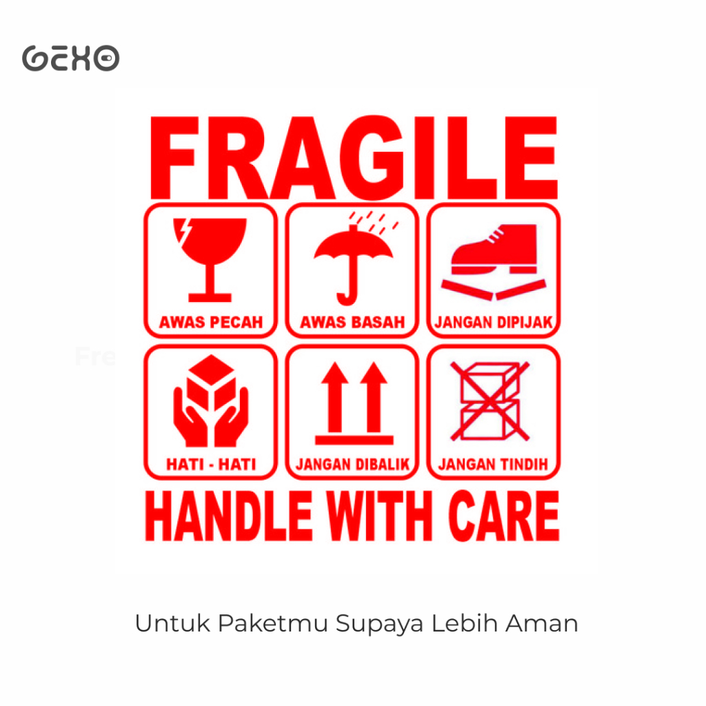 Jual Sticker Label FRAGILE JANGAN DIBANTING For Your Package Extra SAFE ...
