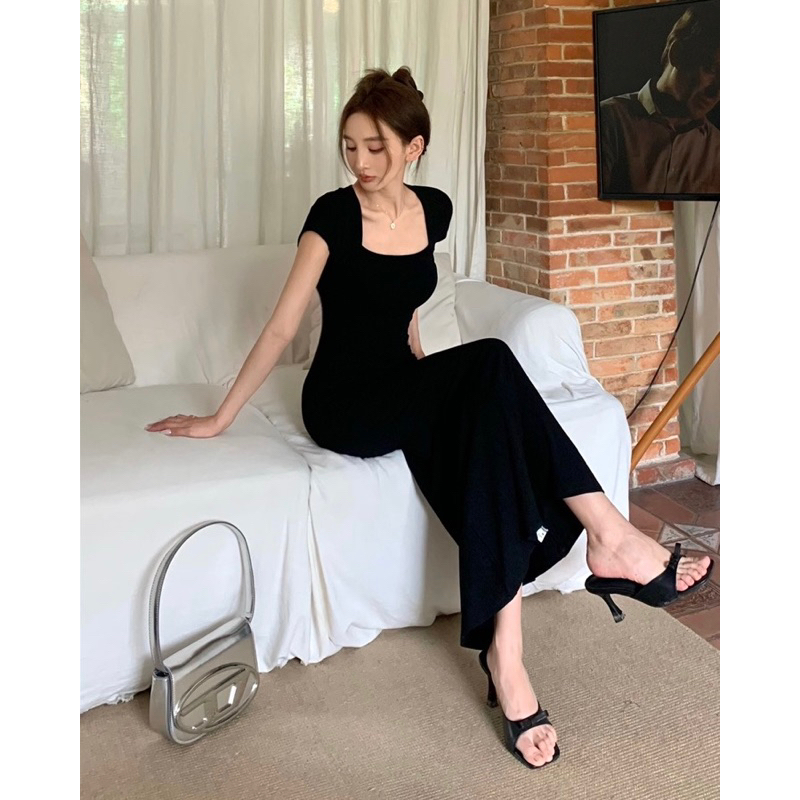 Jual Kevvi - Chika Maxi Dress in Black | Dress Maxi Wanita Warna Hitam ...