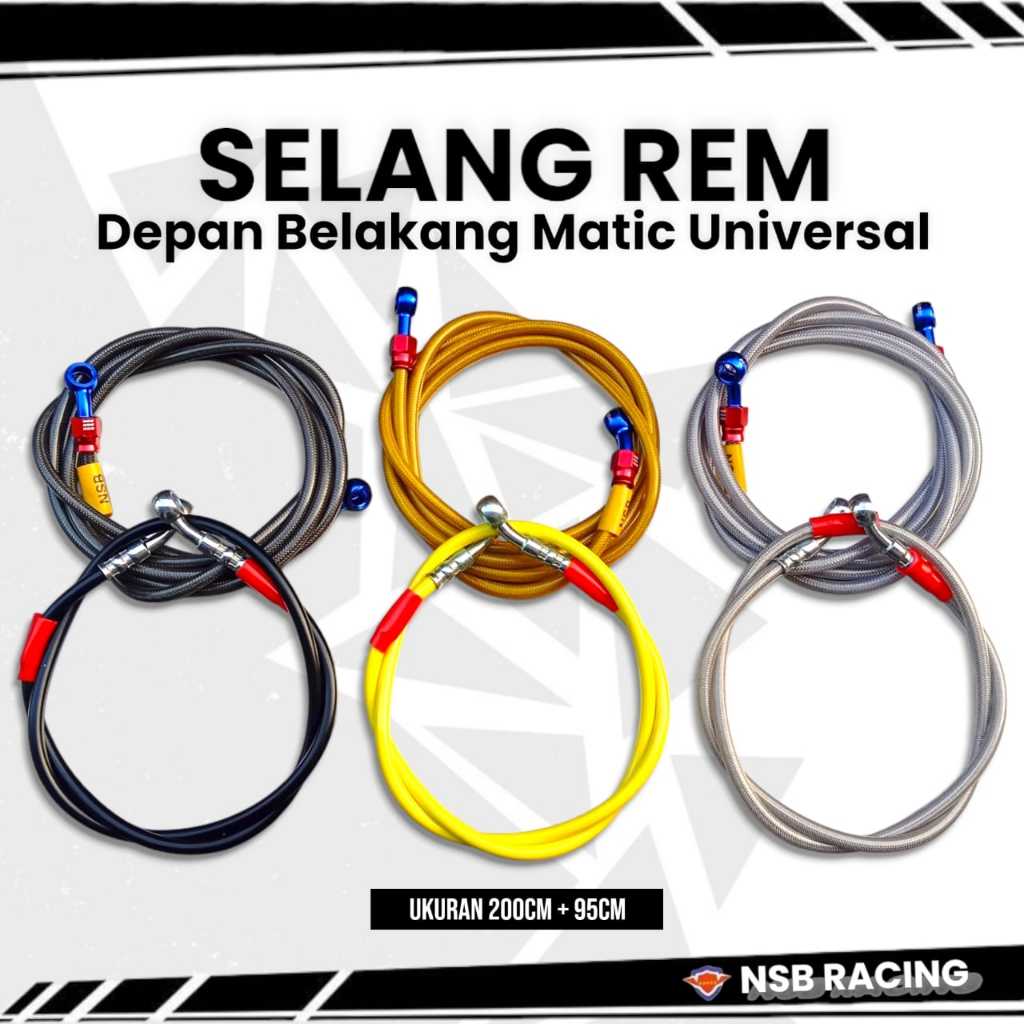 Jual Selang Rem Depan Belakang Ukuran 200cm + 95cm Sepasang PNP Nmax Old Nmax Turbo Nmax New ...