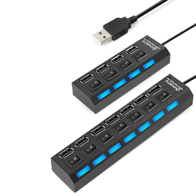 Jual NG USB Hub 4 Port Output Saklar 4 IN 1 2.0 Colokan Konektor ...