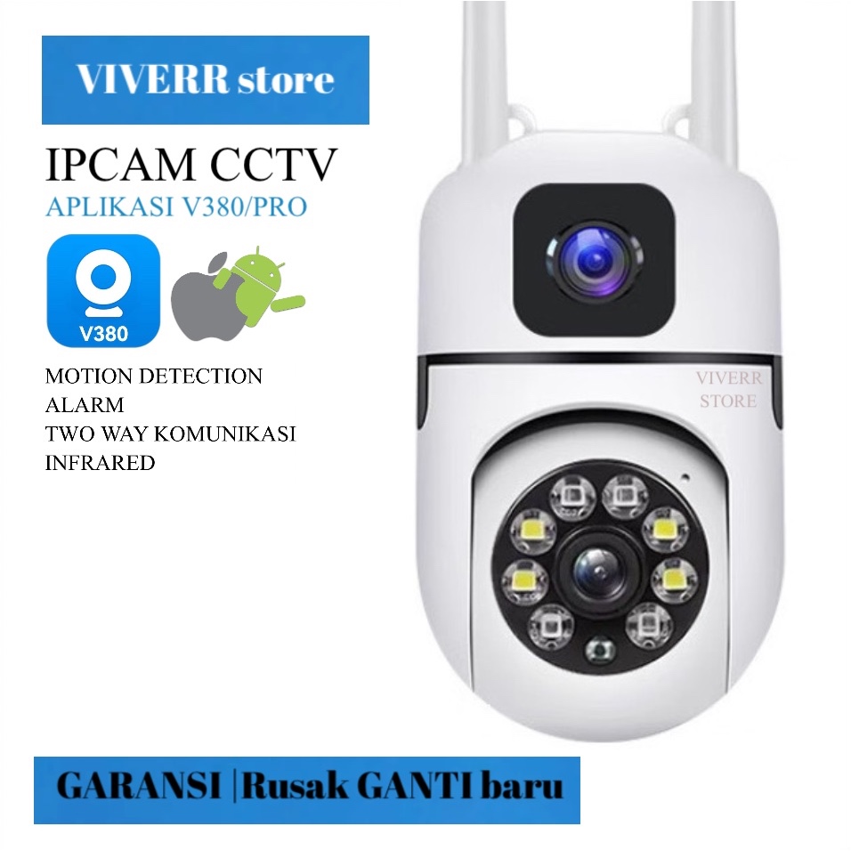 Jual V380/PRO Kamera Cctv PTZ 8MP Alarm mini Dual Lensa Sensor infrared 360 Rotation Motion ...