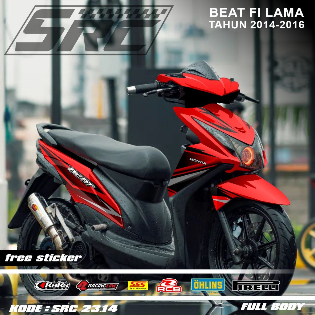 Jual Decal Sticker Full Body Honda Beat fi Old 2013 2014 2015 2016 ...