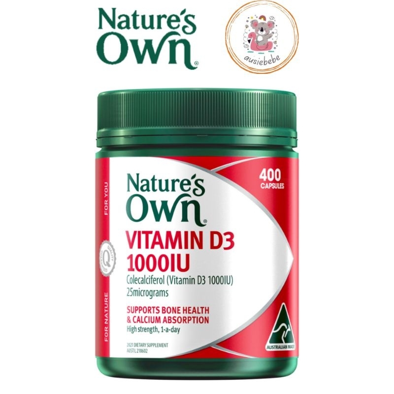 Jual Nature's Own Vitamin D3 1000IU 400 Capsules | Shopee Indonesia