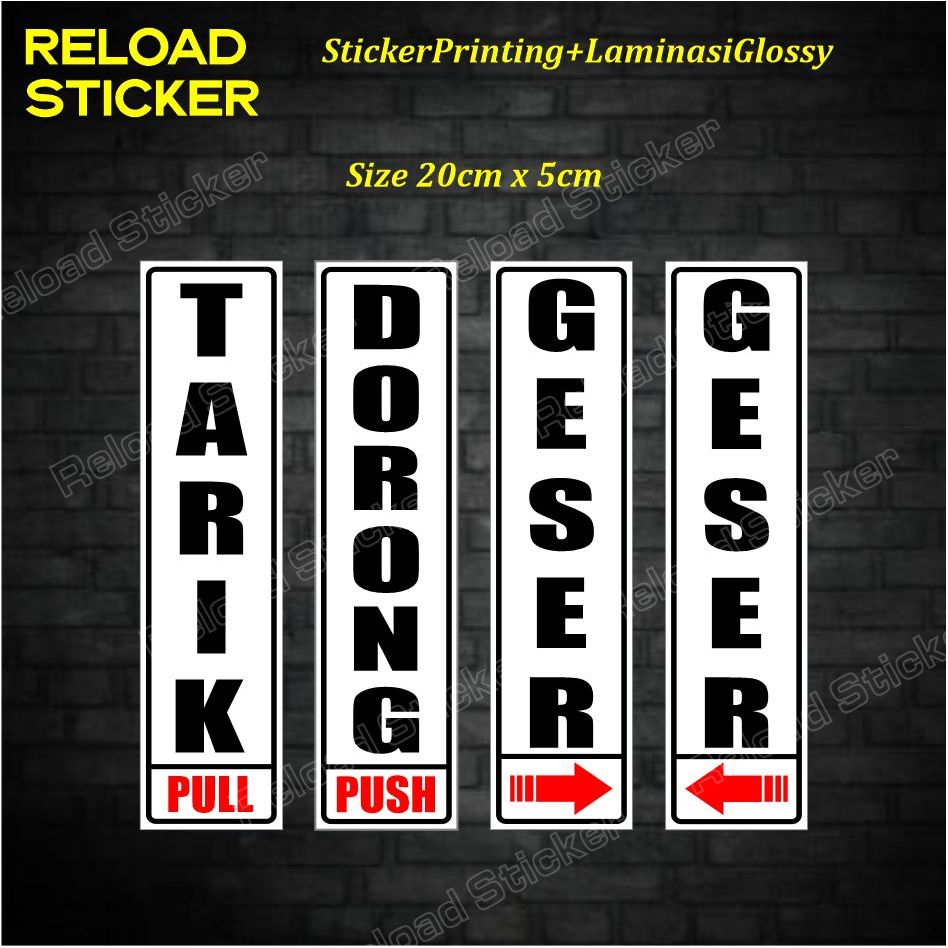 Jual Stiker Pintu Tarik Dorong / Geser kiri Geser Kanan | Shopee Indonesia