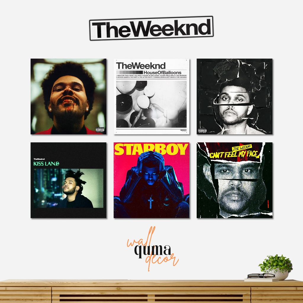 Jual QUMA Hiasan Dinding Cover Album The Weeknd Poster Kayu Hiasan ...
