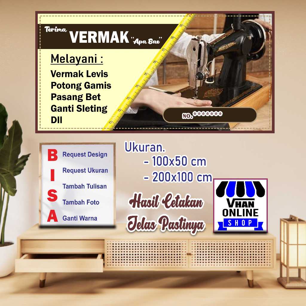 Jual Banner Spanduk Custom Jasa Vermak Baju Atau Pakaian | Shopee Indonesia
