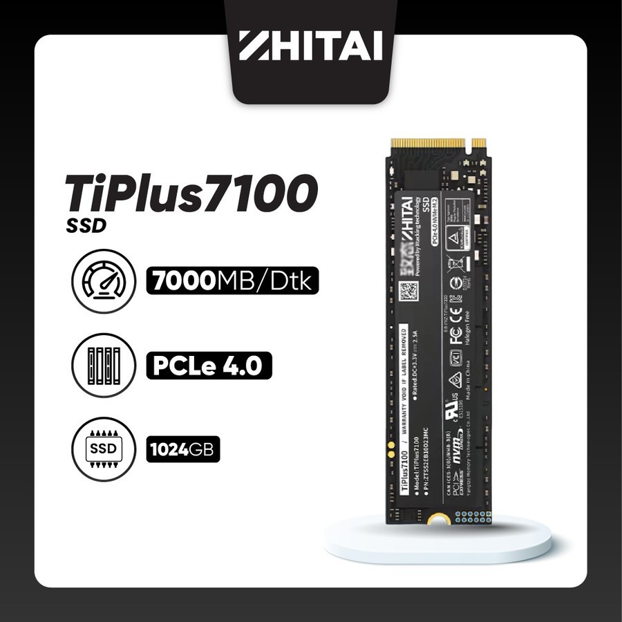 Jual ZHITAI SSD TiPlus7100 /1024GB/2048GB M.2 notebook desktop PS5 SSD ...