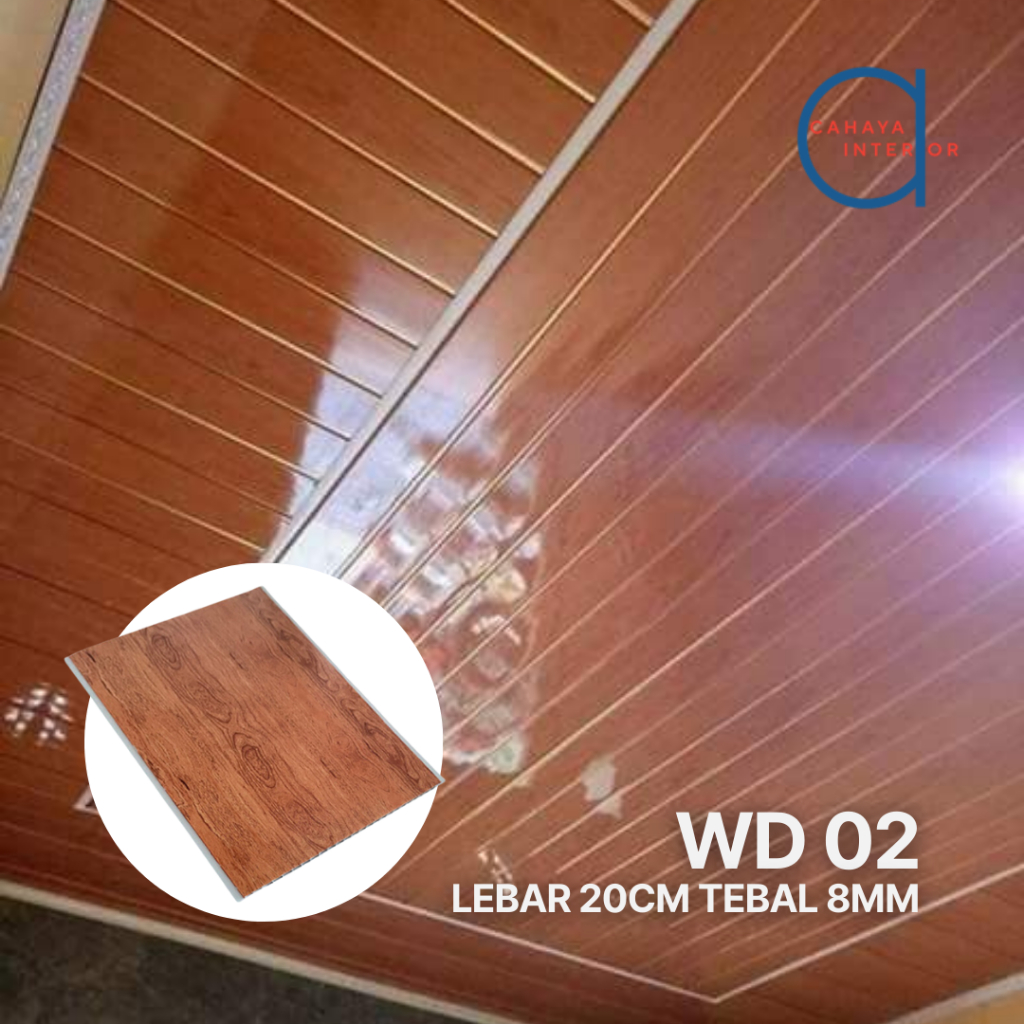 Jual LAMIWOOD Plafon PVC Premium – Motif Kayu Glossy | Tahan Air ...