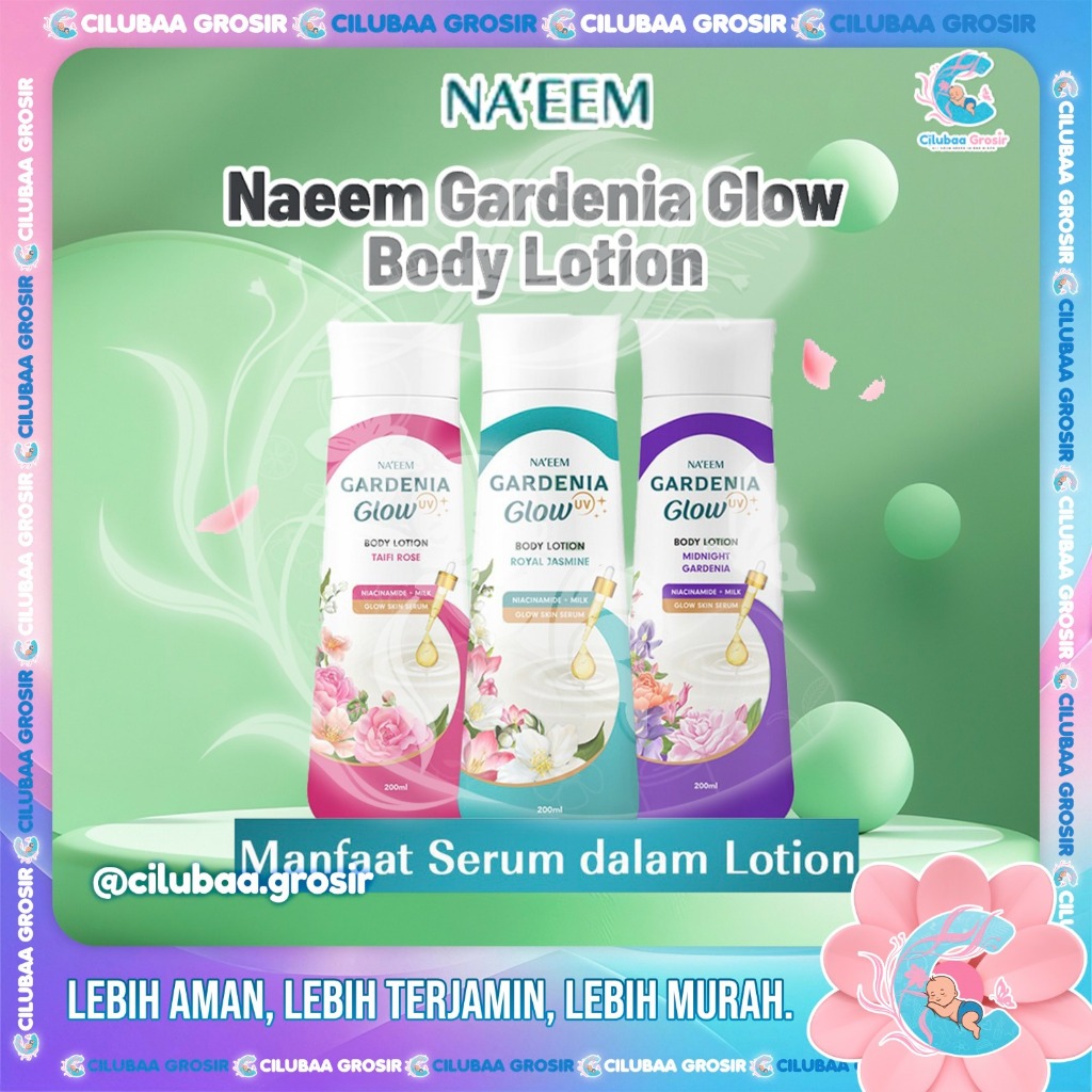 Jual Naeem Gardenia Glow Body Lotion 200 mL || Royal Jasmine || Taifi ...