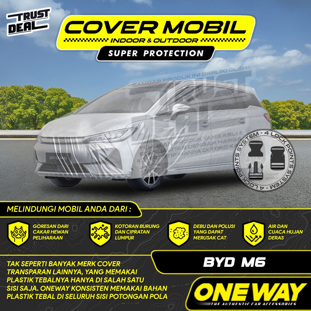 Jual Sarung Cover Mobil Plastik BYD M6 Waterproof Tebal Transparan Anti ...