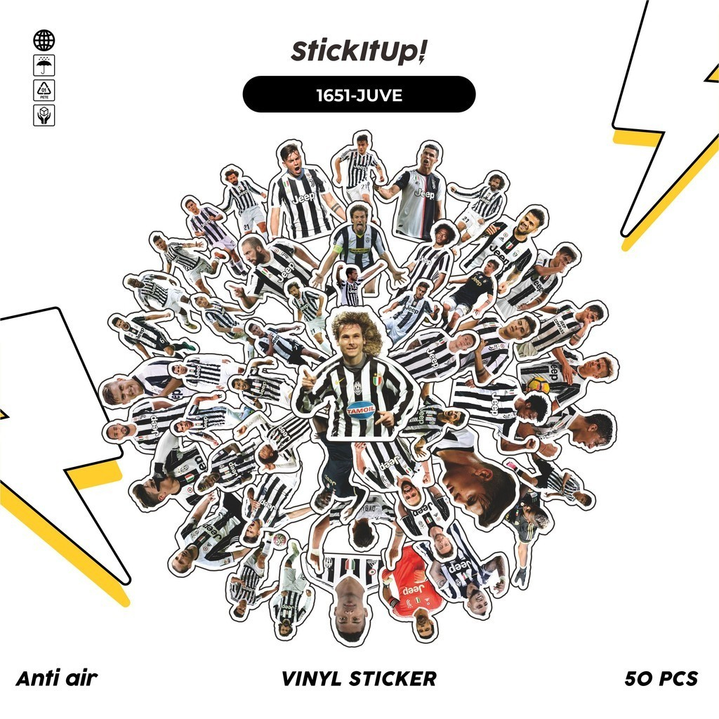 Jual COD 100 Pcs Stiker Pack FOOTBALL SERIES JUVENTUS FC Lucu Aesthetic ...