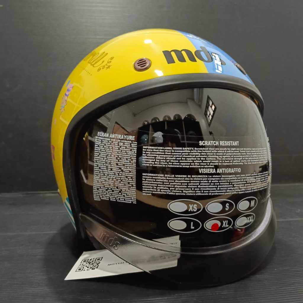 Jual HELM MDS RETRO MAGNUM SANRIO CINNAMOROLL #3 LEMON YELLOW HALF FACE ...