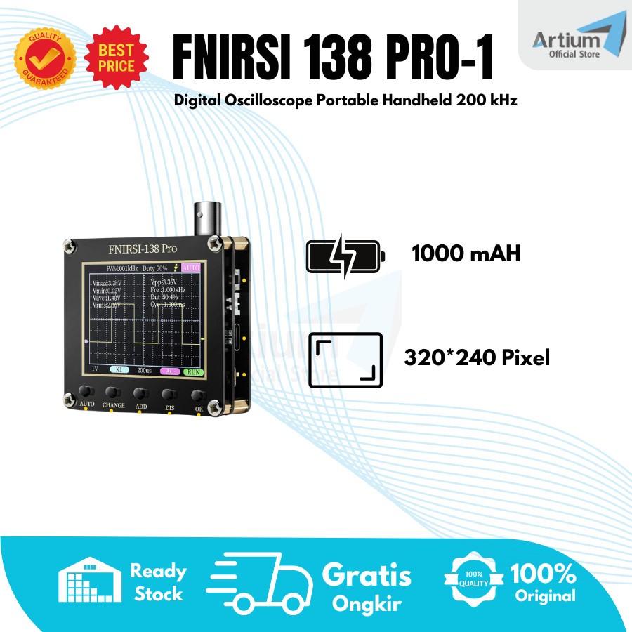 Jual FNIRSI 138PRO-1 Digital Oscilloscope Portable Handheld 200 kHz ...