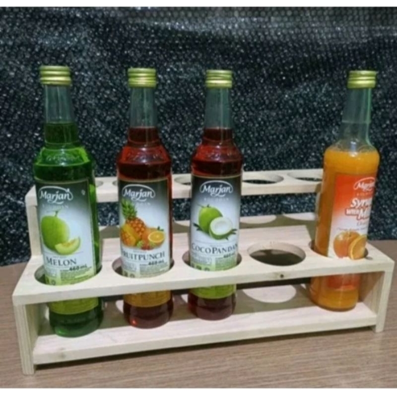 Jual RAK BOTOL MINYAK KAYU RAK BOTOL MINUMAN AESTHETIC RAK KAYU ...