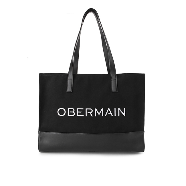 Jual Obermain Tas Wanita ANNA CANVAS TOTE BAG L Black QB00007BK ...