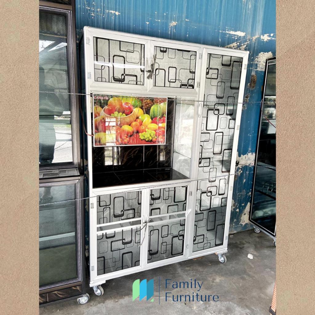 Jual Lemari Rak Piring Aluminium Tempahan Magiccom Keramik Hitam ...