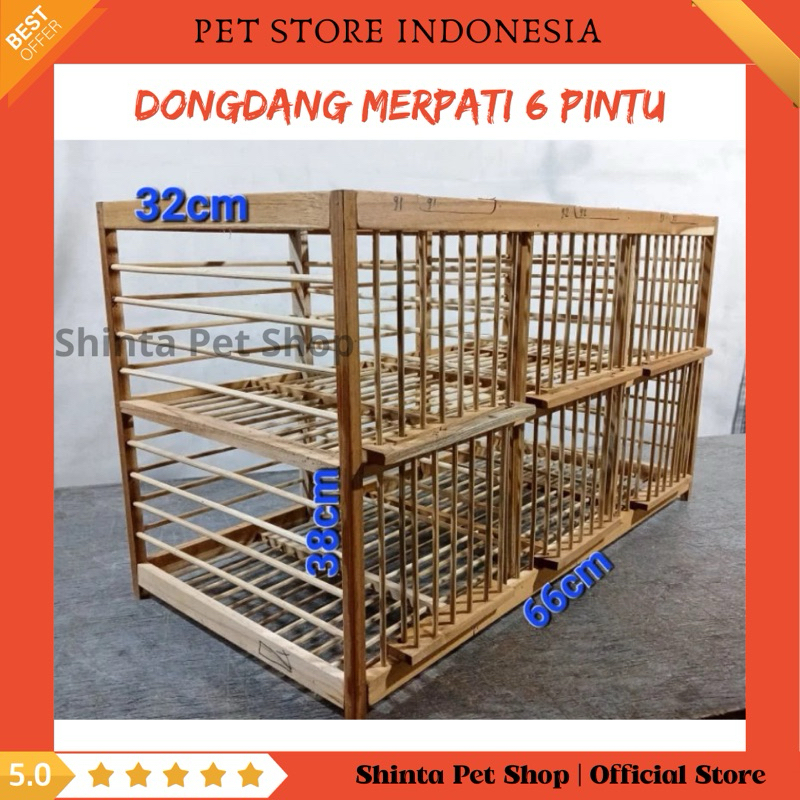 Jual JATI Dongdang Merpati 6 pintu Dondang Dara Pintu 6 Sangkar Burung ...