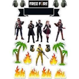 Jual TOPPER CAKE - FREE FIRE cake topper toper birthday set topper cake ...