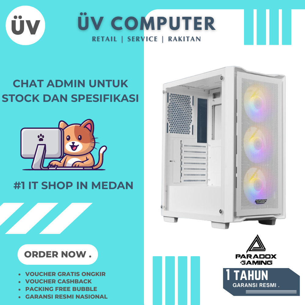 Jual Casing PC Komputer Paradox Gaming Twister V2 | Mid Tower | ATX ...