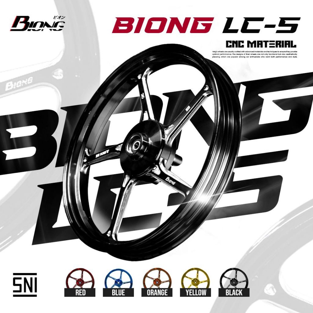 Jual Velg Motor Lc-5 Biong SNI Original Cnc Pnp Motor Beat Vario 110 ...