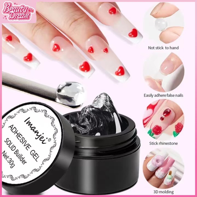 Jual BEAUTY SOLID ADHESIVE GEL FAKE NAILS GLUE 10G/GEL NAIL EXTENSION ...